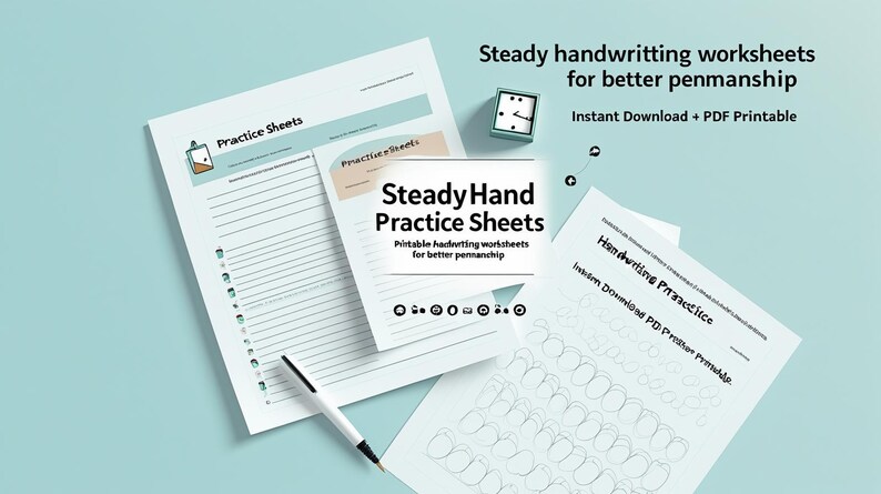 Steady Hand Practice Sheets | Printable Handwriting Worksheets | Basic ...