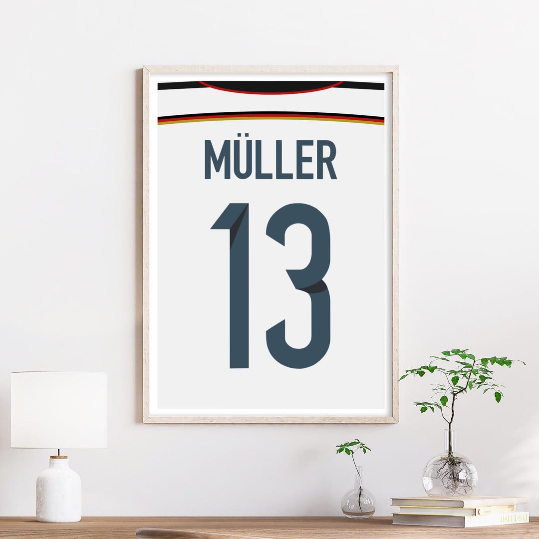 Thomas Muller Print | Football Wall Art | Germany Shirt Print | Games ...