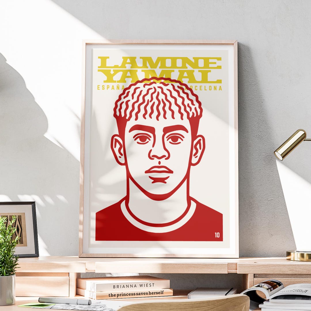 Lamine Yamal Print Spain | Download | Football Wall Art | Minimalistic ...