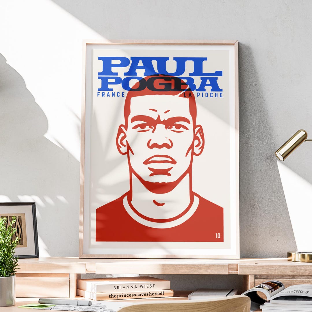 Paul Pogba Print France | Download | Football Wall Art | Minimalistic ...