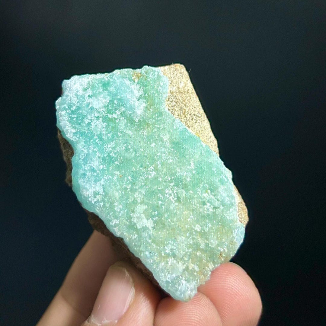 Natural Blue Sea Green Aragonite Crystal Cluster: Teal Drusy Specimen ...