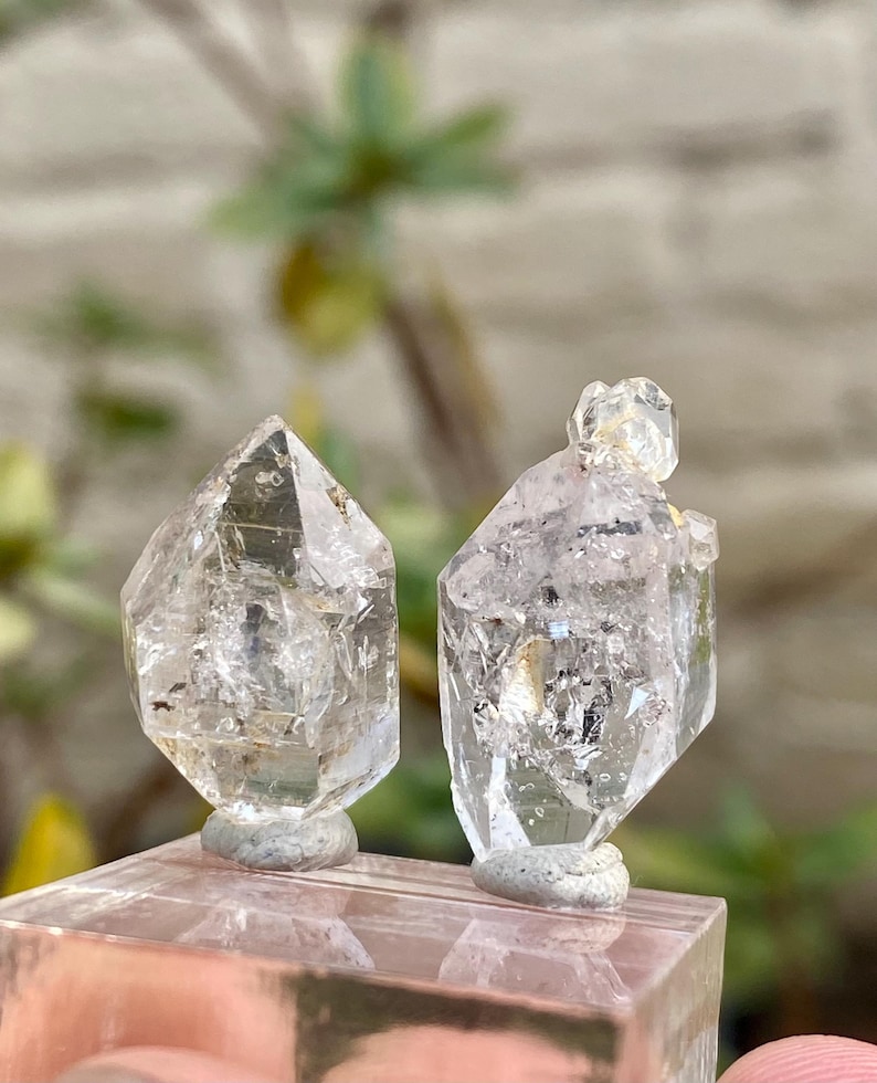 Double Terminated Herkimer Diamond Quartz Crystals - Raw Mineral ...