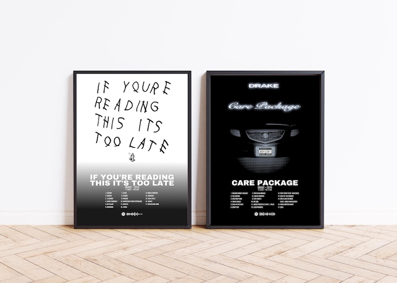 Drake Album Cover Posters, Music Wall Art, Rappers Posters, Music Fan ...