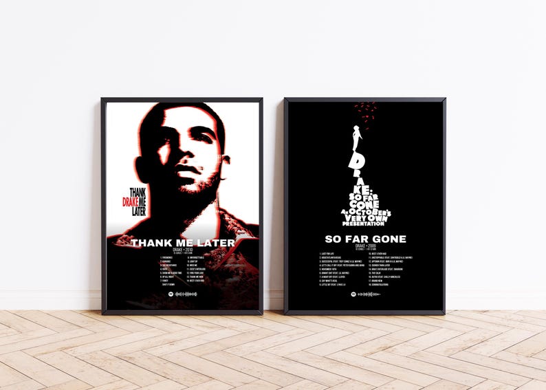 Drake Album Cover Posters, Music Wall Art, Rappers Posters, Music Fan ...