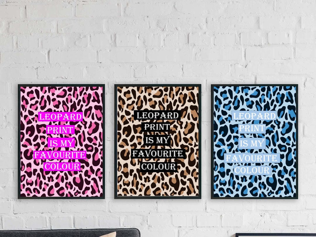 Leopard Print Poster, Home Decor, My Favourite Colour, Animal Print ...