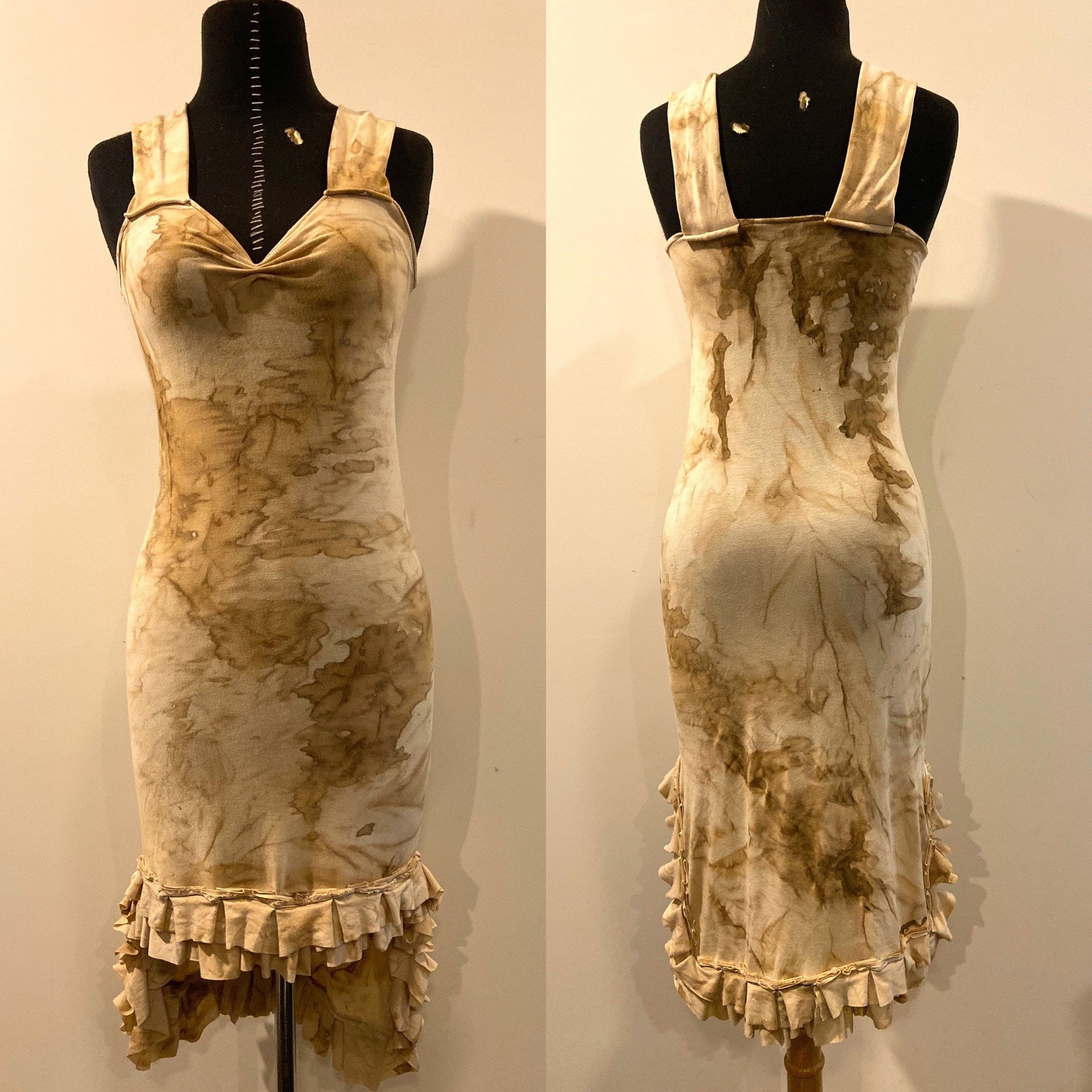 Distressed Dress Hand Dyed Dress Postapocalyptic Dress | Etsy