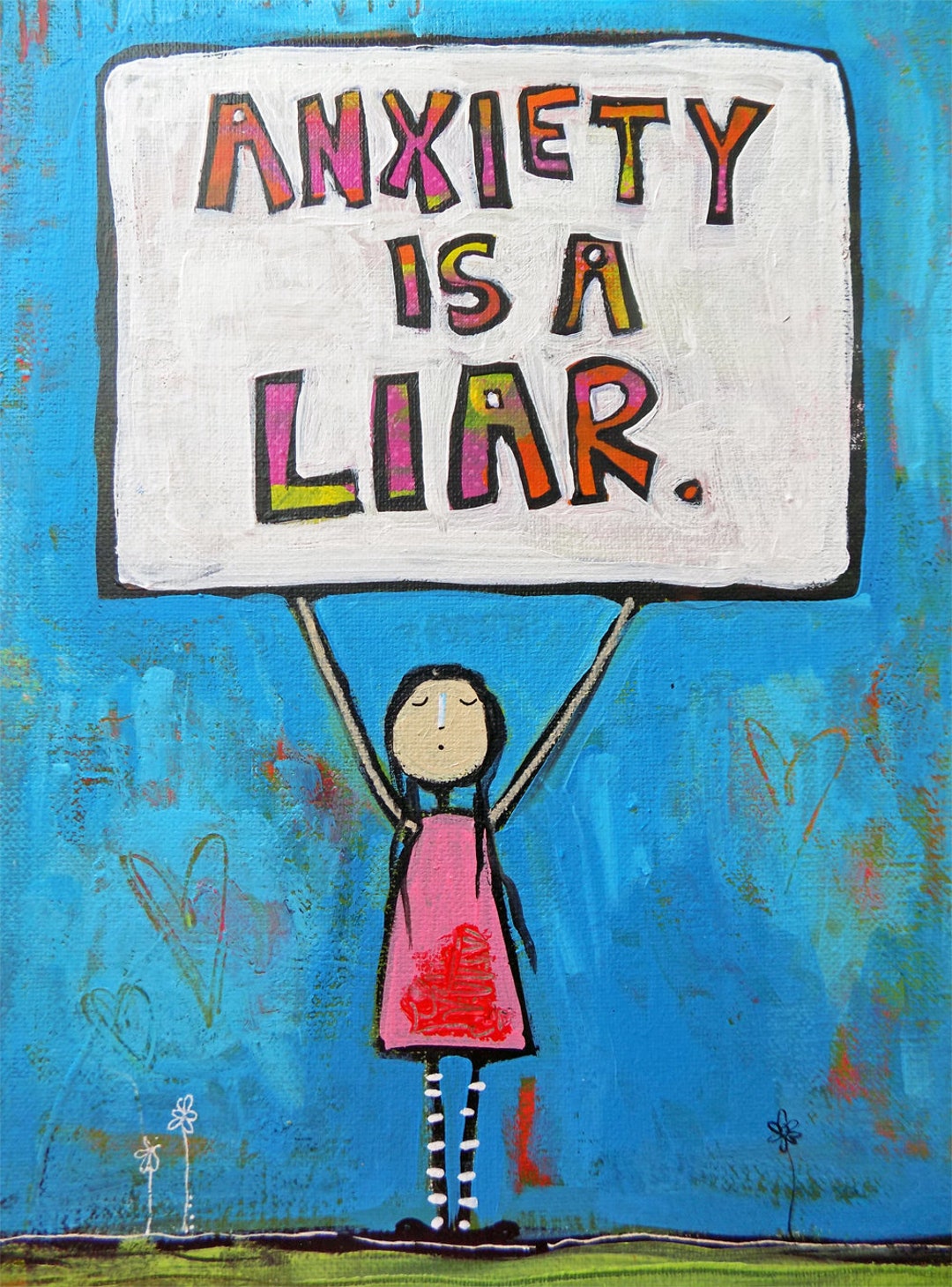 Anxiety is a Liar Powerful Mental Health Print - Etsy