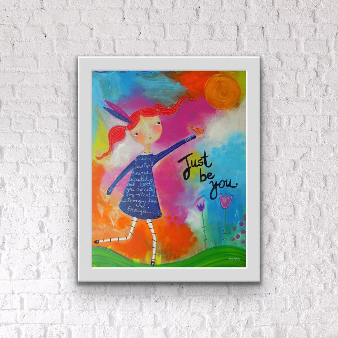 Just Be You Inspirational Uplifting Girl Power Art Print - Etsy