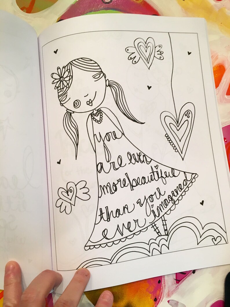 Inspirational Girls Coloring Book - Enjoy the Little Things in Life - Etsy