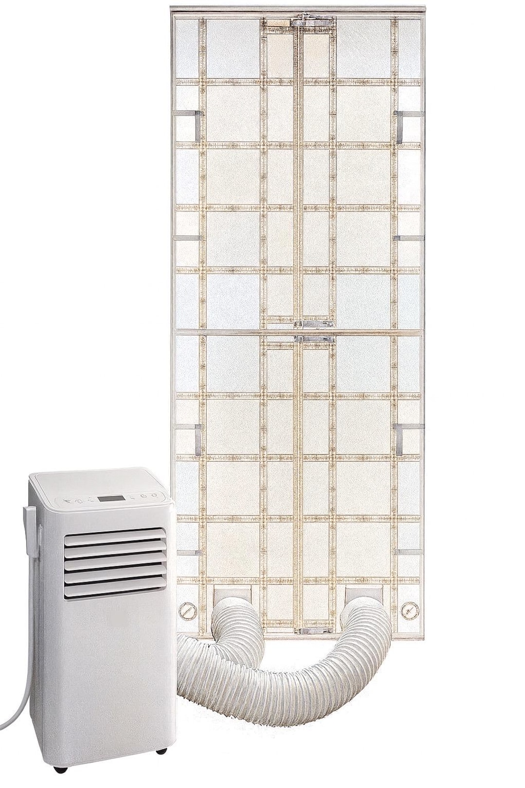 Thermodoor Portable AC Door Vent Kit – No Drill Exhaust Panel for 32x80 ...
