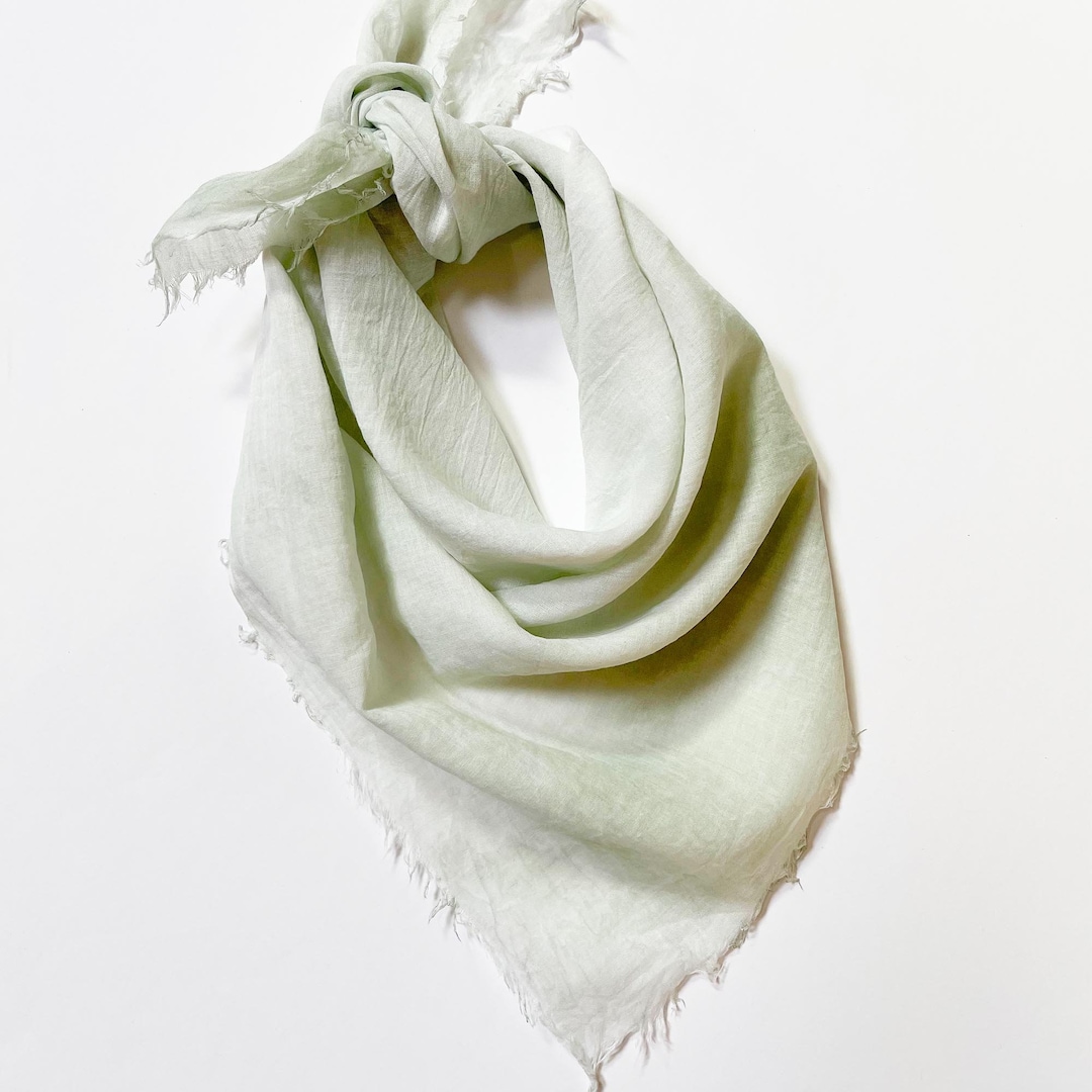 Sage Green Scarf, Square Scarf, Mint Summer Scarf, Soft Beach Bandana ...