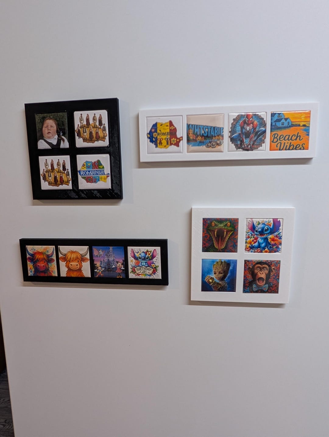 Magnetic Magnet Frames - 4 Personalised Magnets Included. Magnets 5x5cm ...