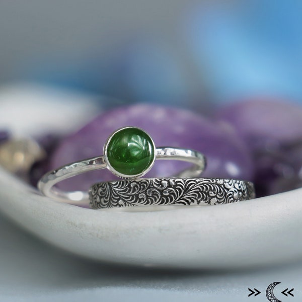 Jade Wedding Ring Set - Etsy
