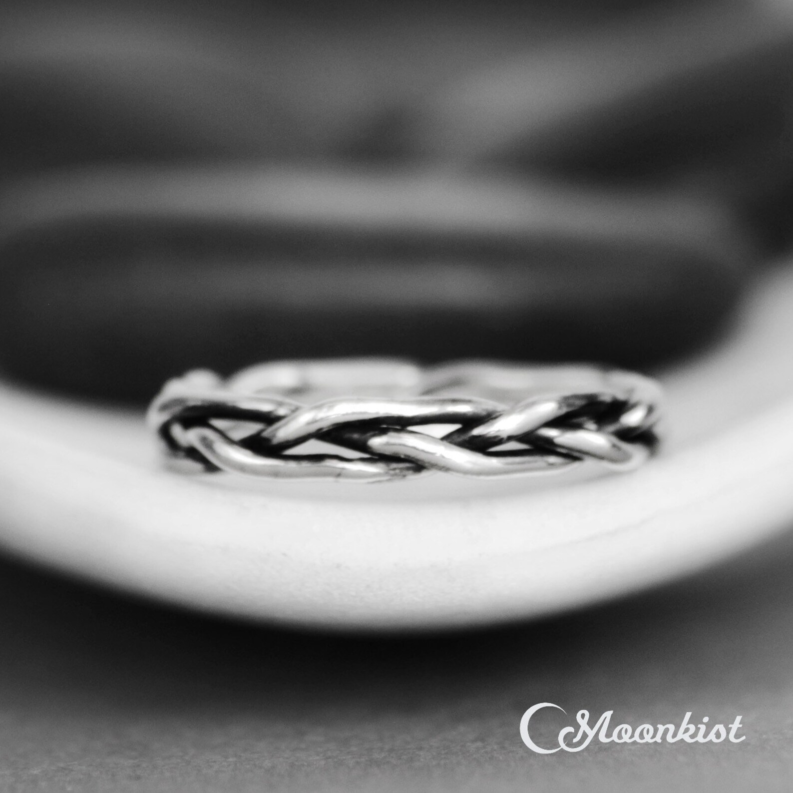 Viking Wedding Band Braided Wedding Ring Sterling Silver | Etsy