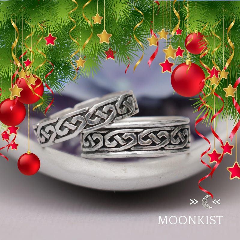 Celtic Wedding Band Set - Etsy
