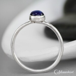 Simple Blue Sapphire Promise Ring, Sterling Silver Sapphire Ring ...