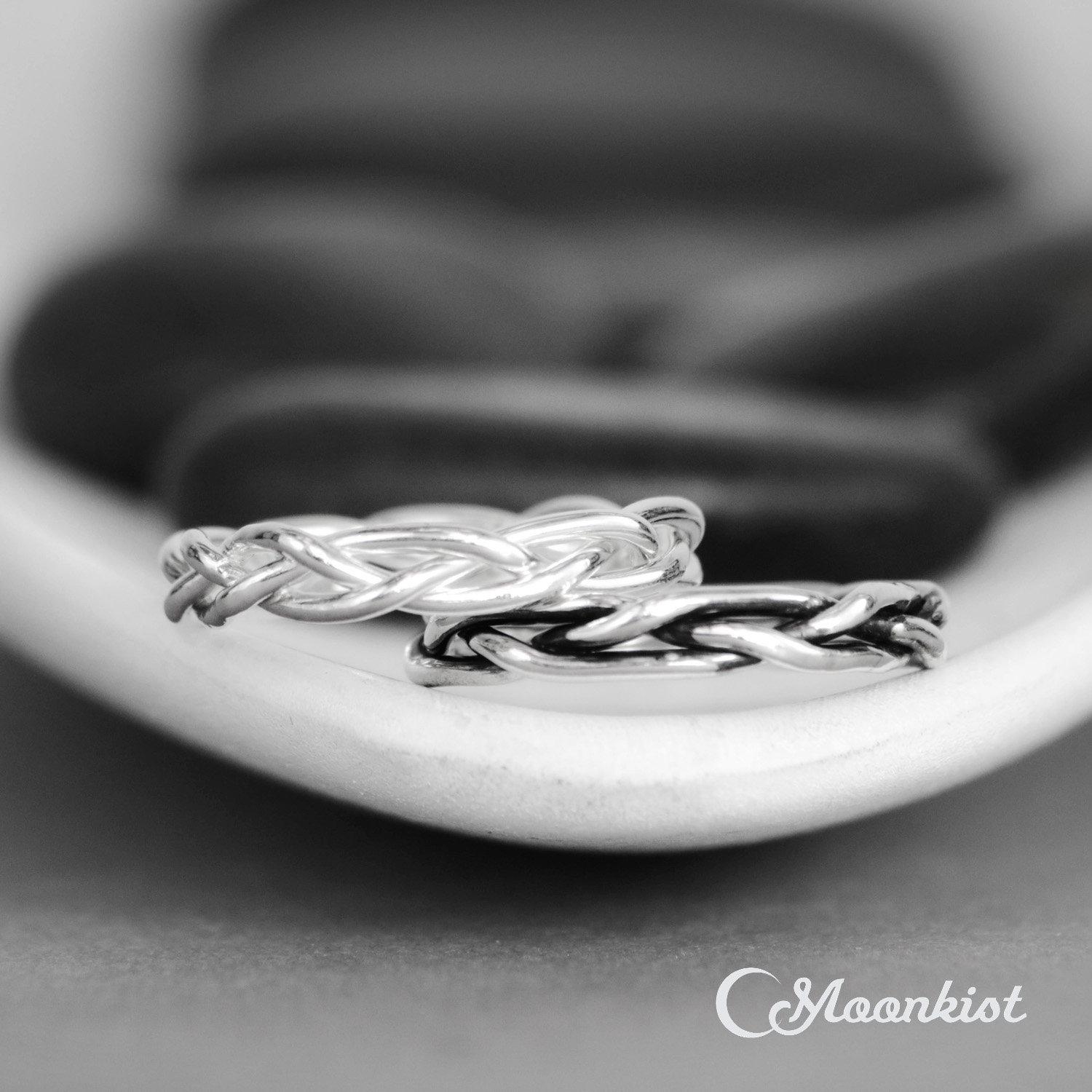 Viking Wedding Band Braided Wedding Ring Sterling Silver | Etsy