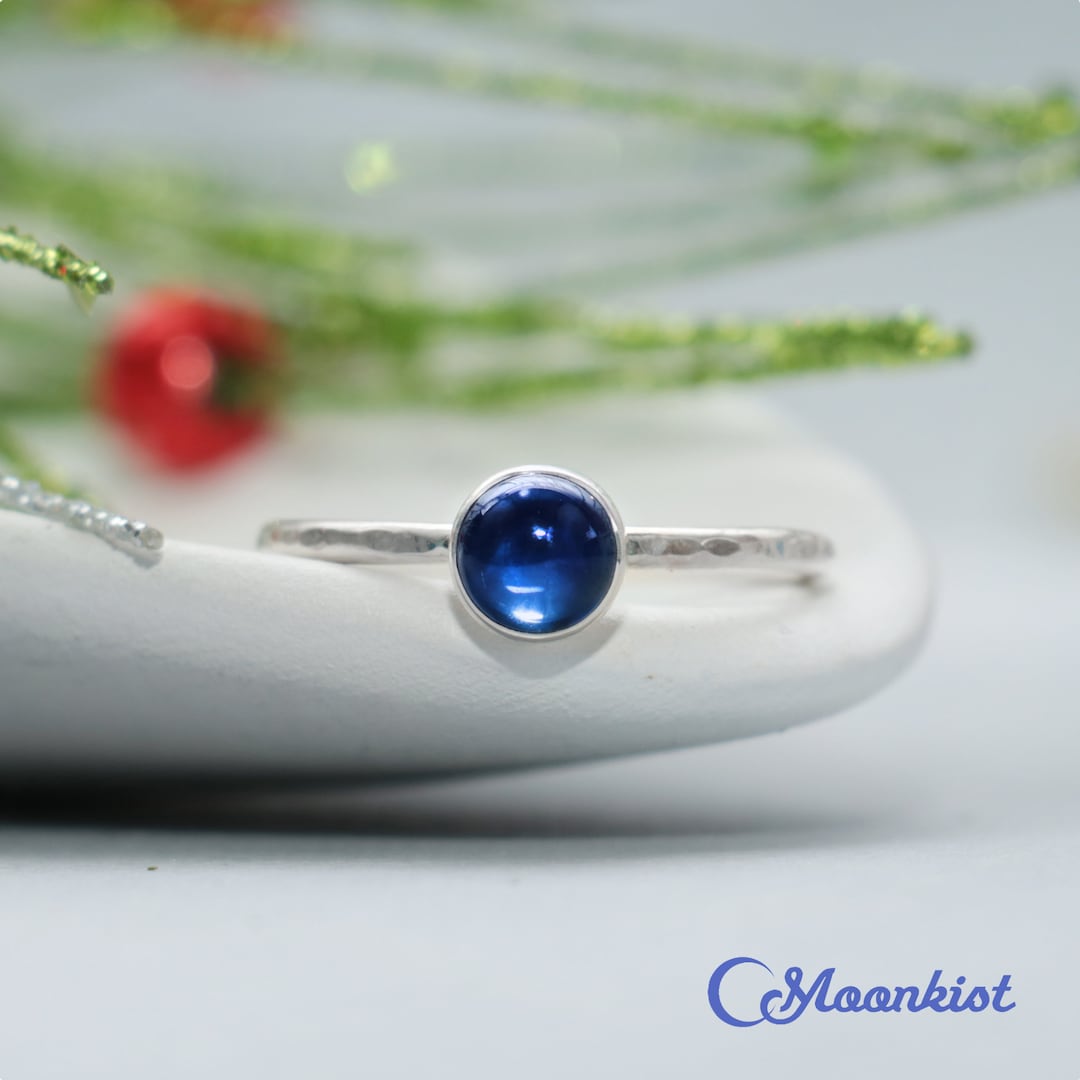 Simple Blue Sapphire Promise Ring Sterling Silver Sapphire - Etsy