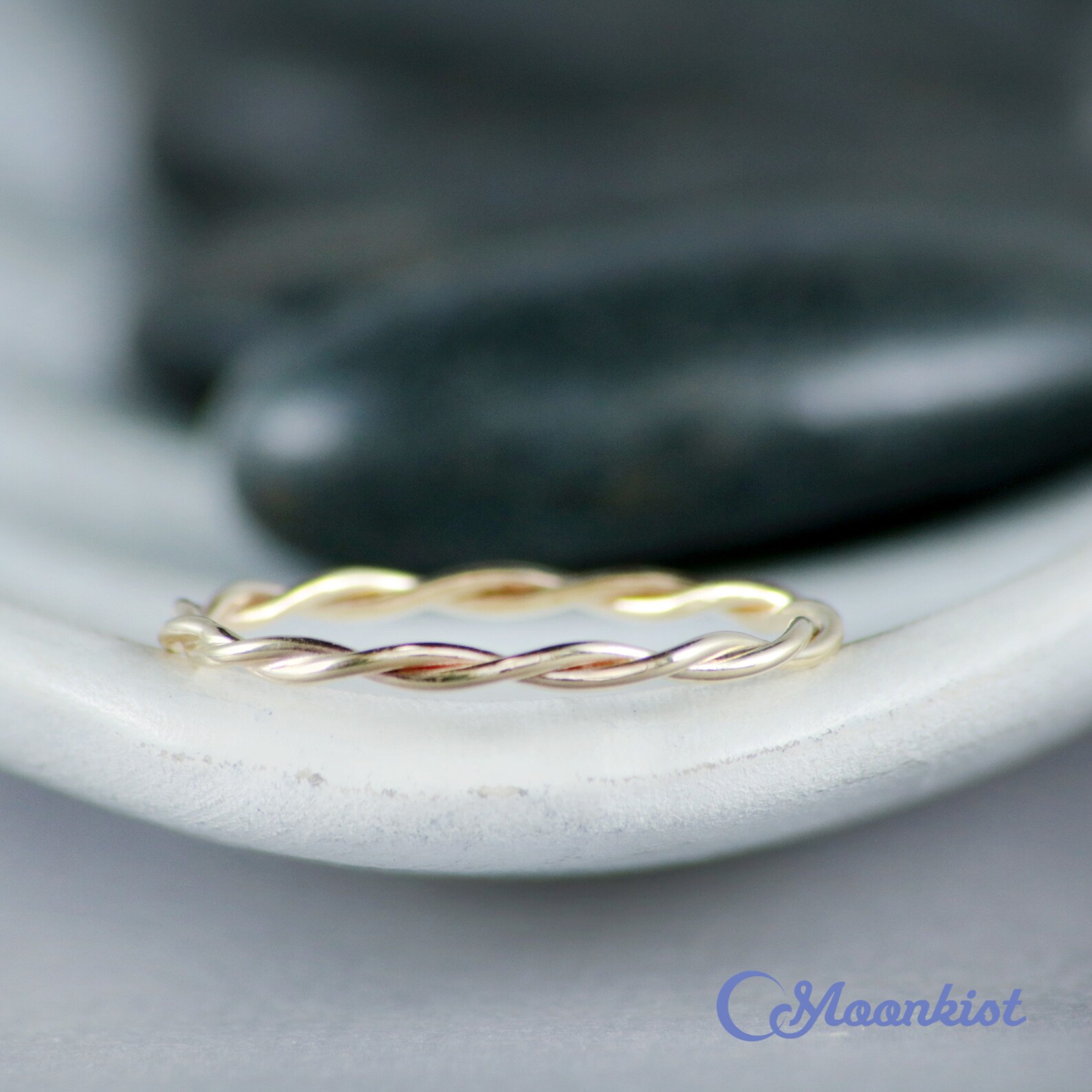 Twisted Gold Wedding Band Solid 14K Gold Twist Ring Twisted | Etsy