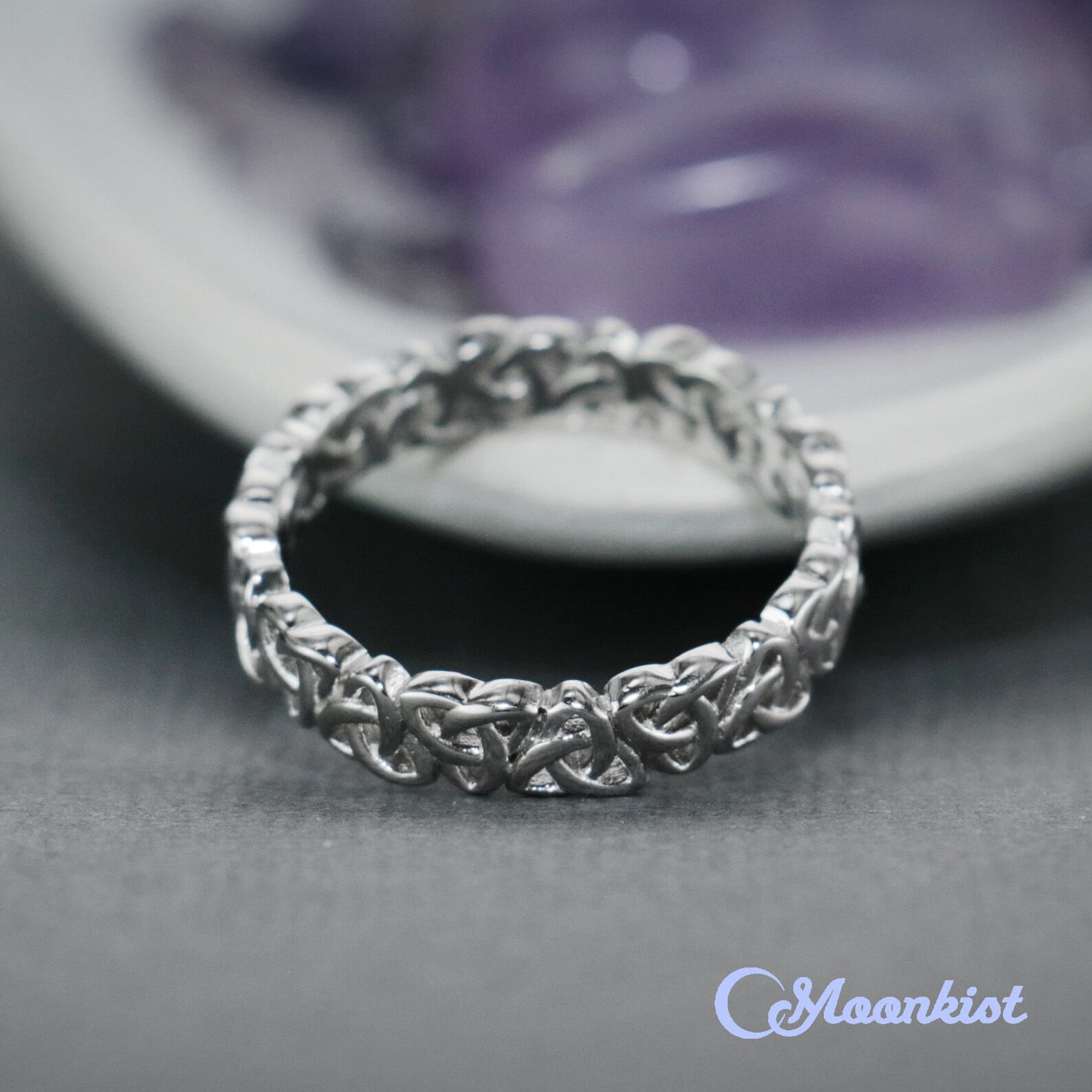 Trinity Celtic Knot Wedding Band Sterling Silver Celtic Band - Etsy