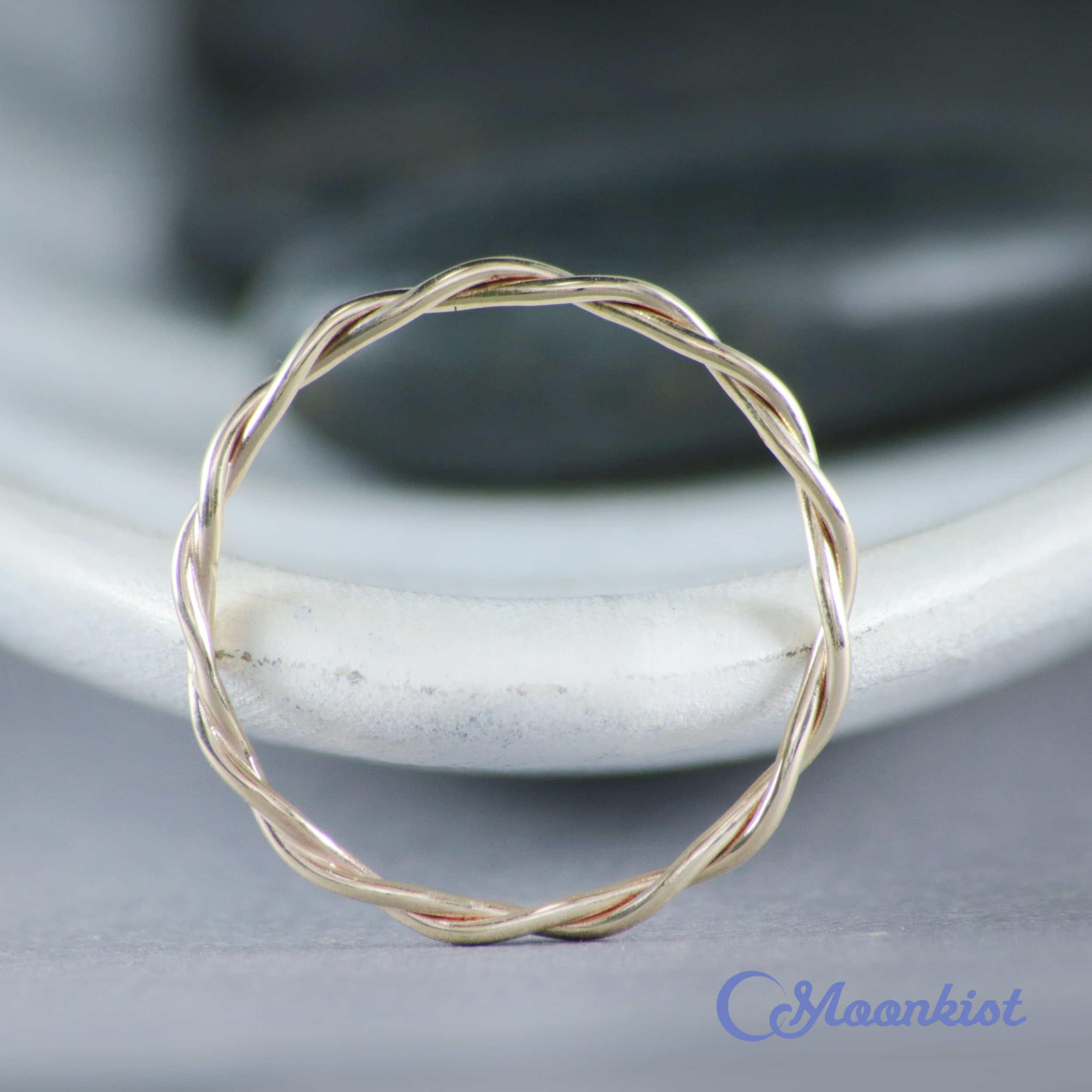 Twisted Gold Wedding Band Solid 14K Gold Twist Ring Twisted | Etsy