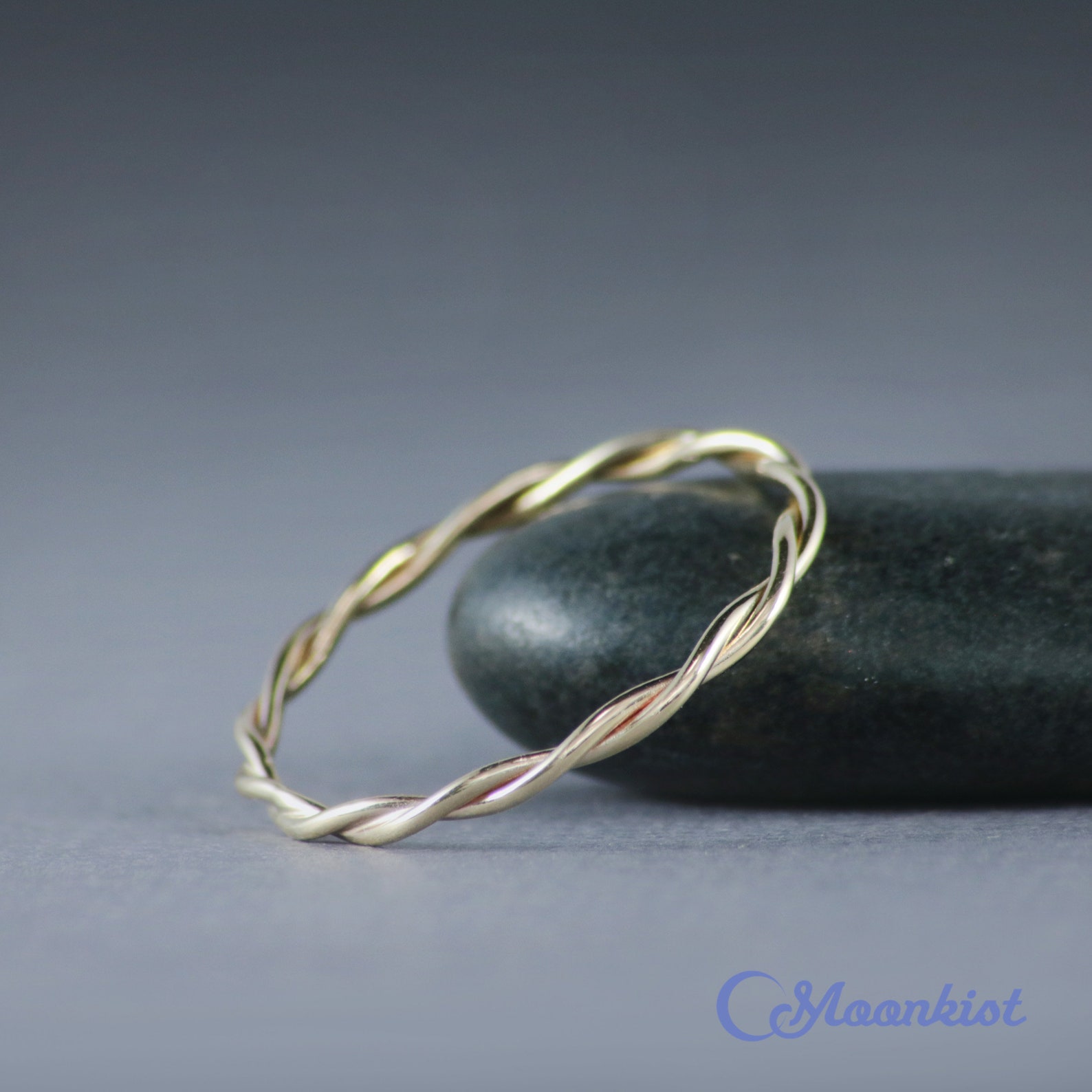 Twisted Gold Wedding Band Solid 14K Gold Twist Ring Twisted | Etsy