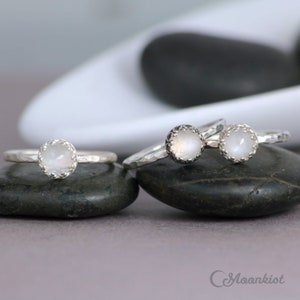 Vintage Moonstone Promise Ring Sterling Silver Moonstone | Etsy
