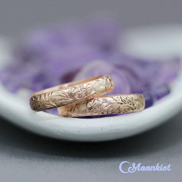 Floral Wedding Band - Etsy