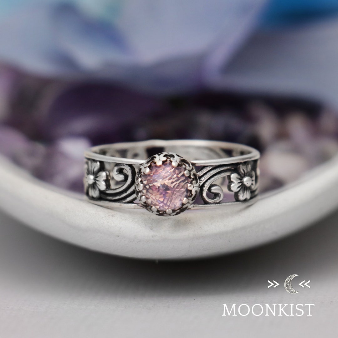 Sterling Silver Magnolia Ring, Handmade Filigree Flower Ring, Botanical ...