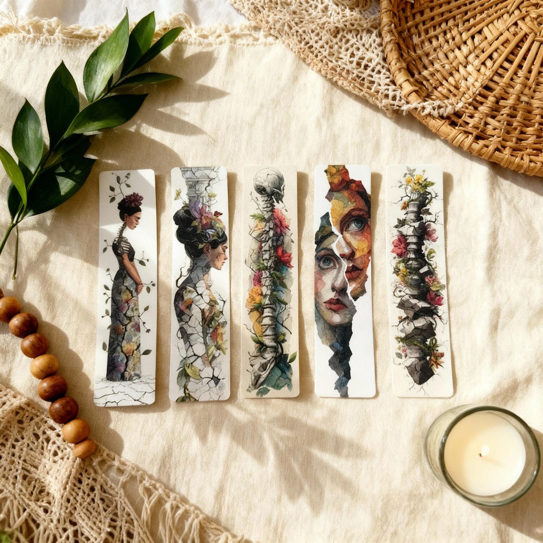 Frida Kahlo Printable Bookmarks | Artistic Feminine Design | Ready to ...