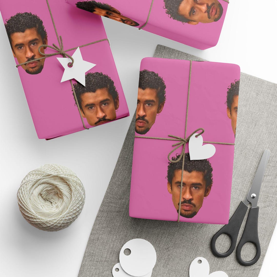 Bad Bunny Gift Wrap: Bold Holiday Wrapping Paper - Etsy