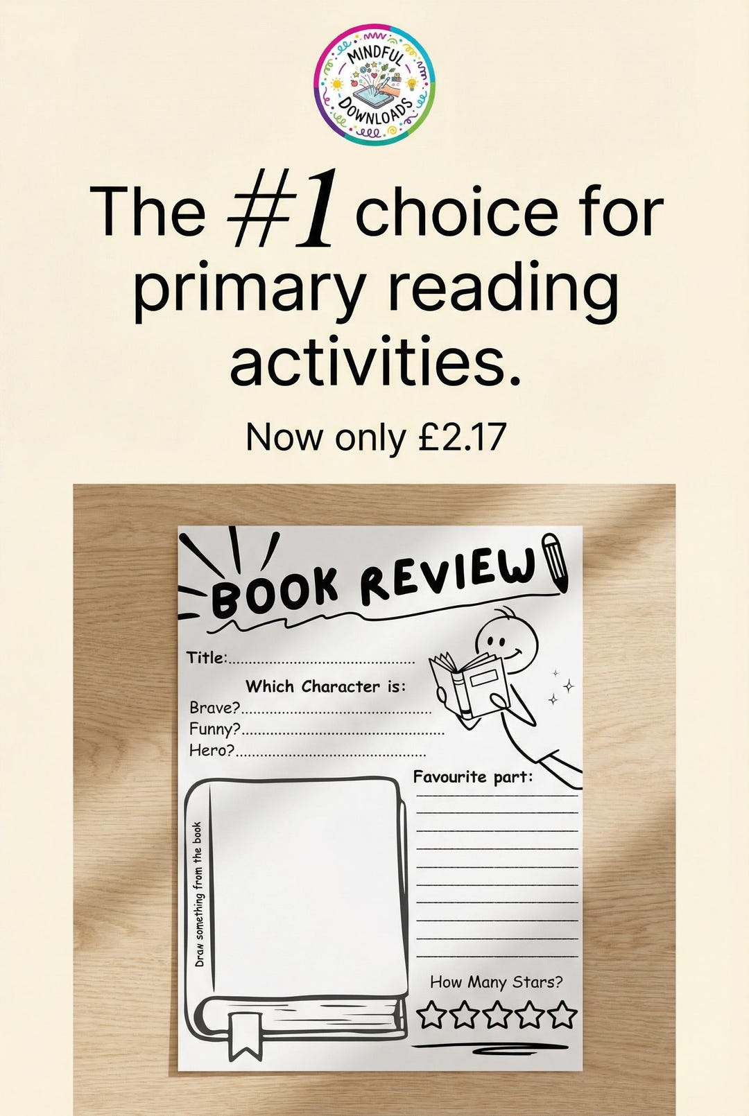 Simple Book Review Sheet | Primary Reading Activity | Homeschool ...