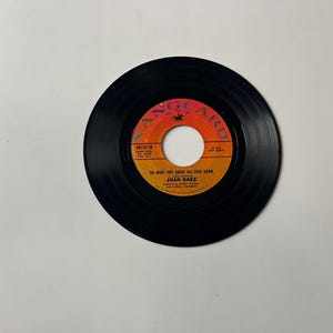 Joan Baez the Night They Drove Old Dixie Down Vintage 45 Record 7 ...