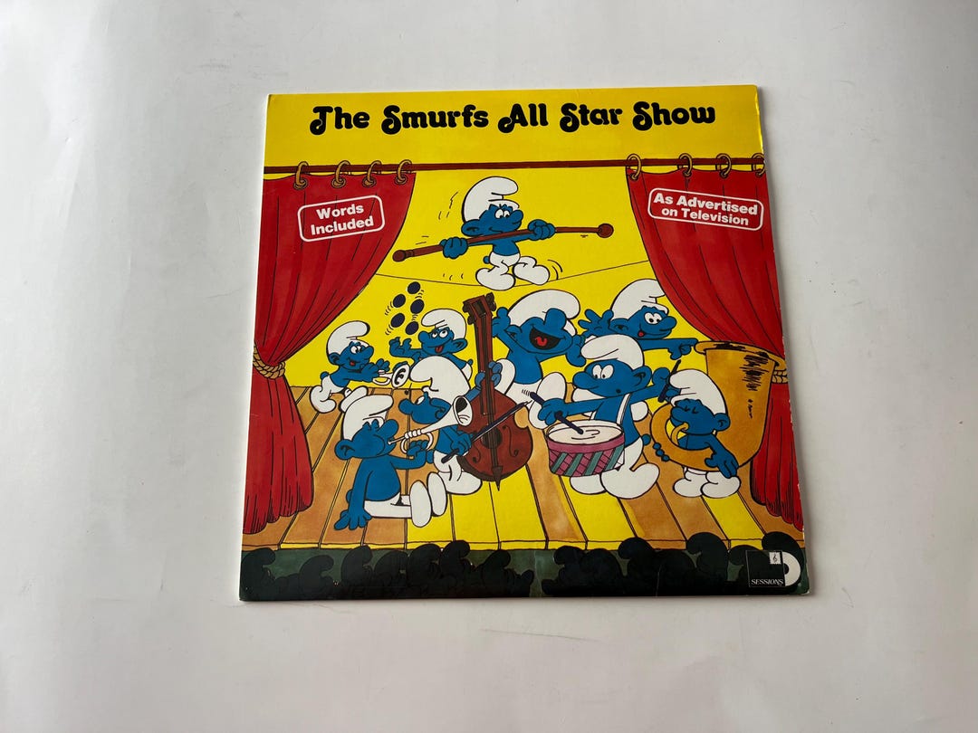 The Smurfs All Star Show Vinyl Record LP ARI 1022 Sessions Records 1981 ...