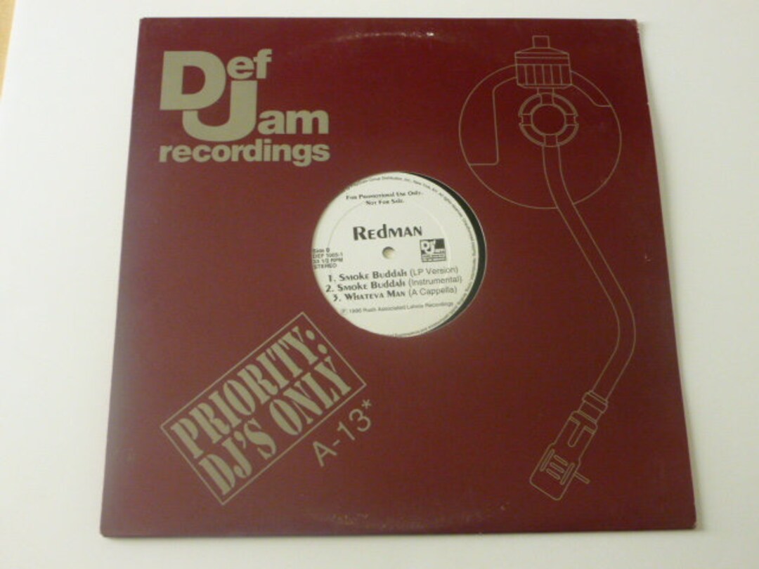 Redman Smoke Buddah/whateva Man promo Copy Vinyl Record LP DEF 1005-1 ...