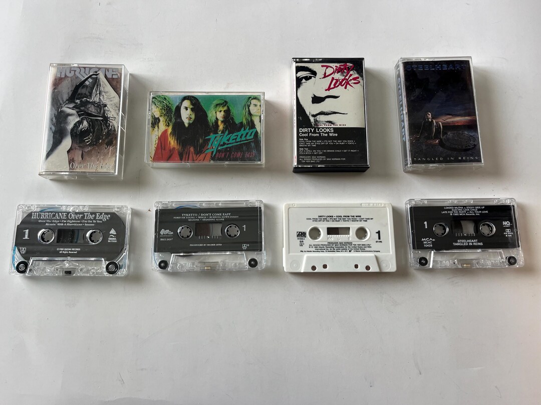 80s Rock Cassette Tape Lot: Dirty Looks, Hurricane, Tyketto, Steelheart ...