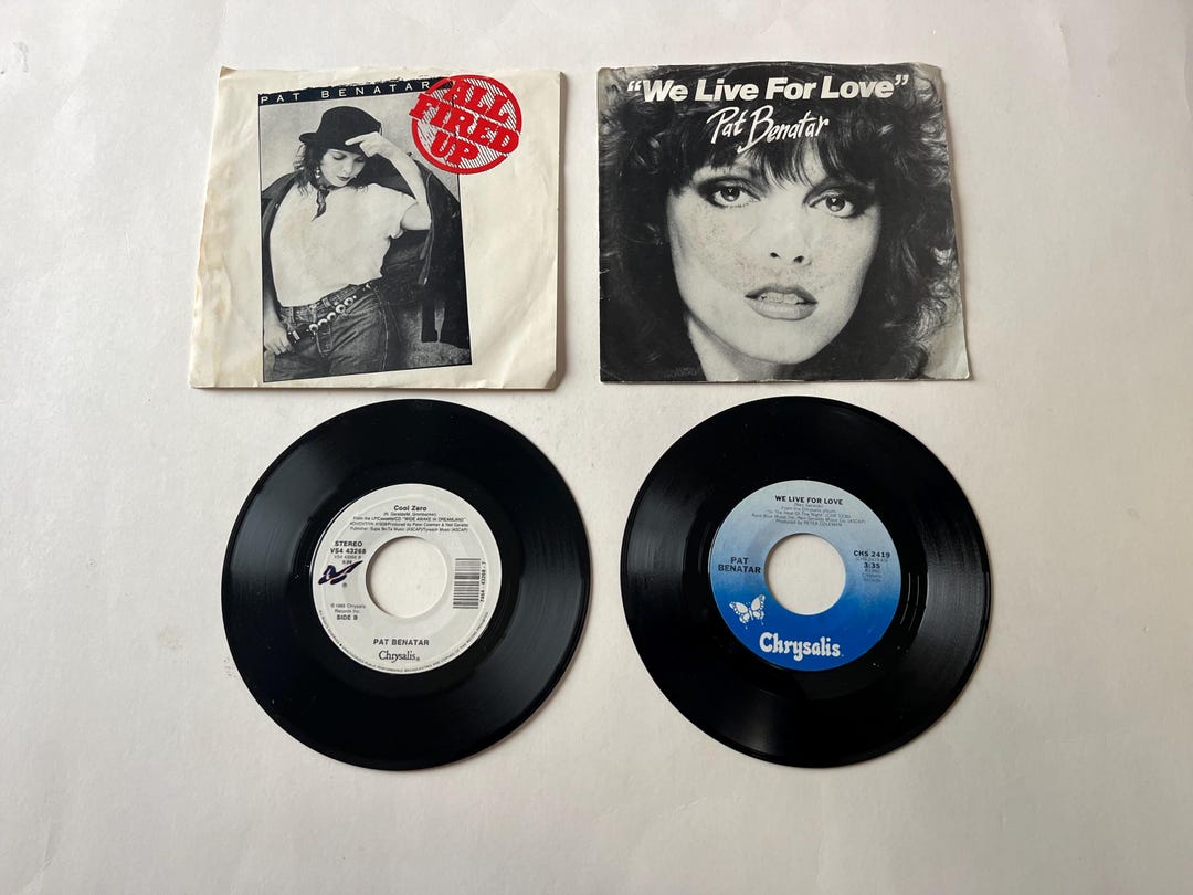 Pat Benatar 45rpm 7" Record Lot - All Fired Up, We Live for Love - Etsy