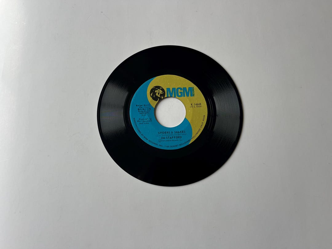 Jim Stafford Spiders & Snakes 45 Record 7" 45rpm Vinyl Record K 14648 ...