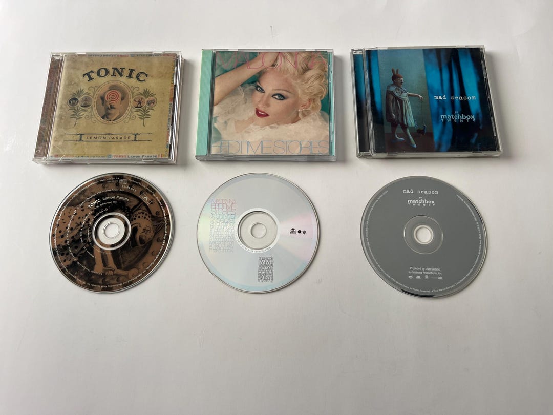 Madonna Bedtime Stories - Matchbox Twenty Mad Season - Tonic Lemon ...