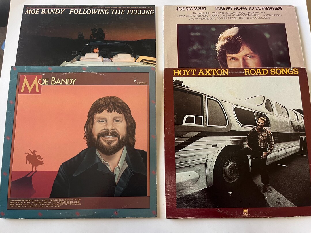 Moe Bandy- Joe Stampley-hoyt Axton Vinyl Record Lot of 4 Vinyl Records ...