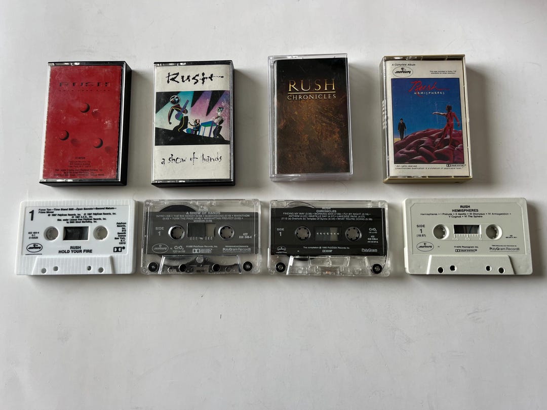 Rush Cassette Lot: Hemispheres, Chronicles, A Show of Hands, Hold Your ...