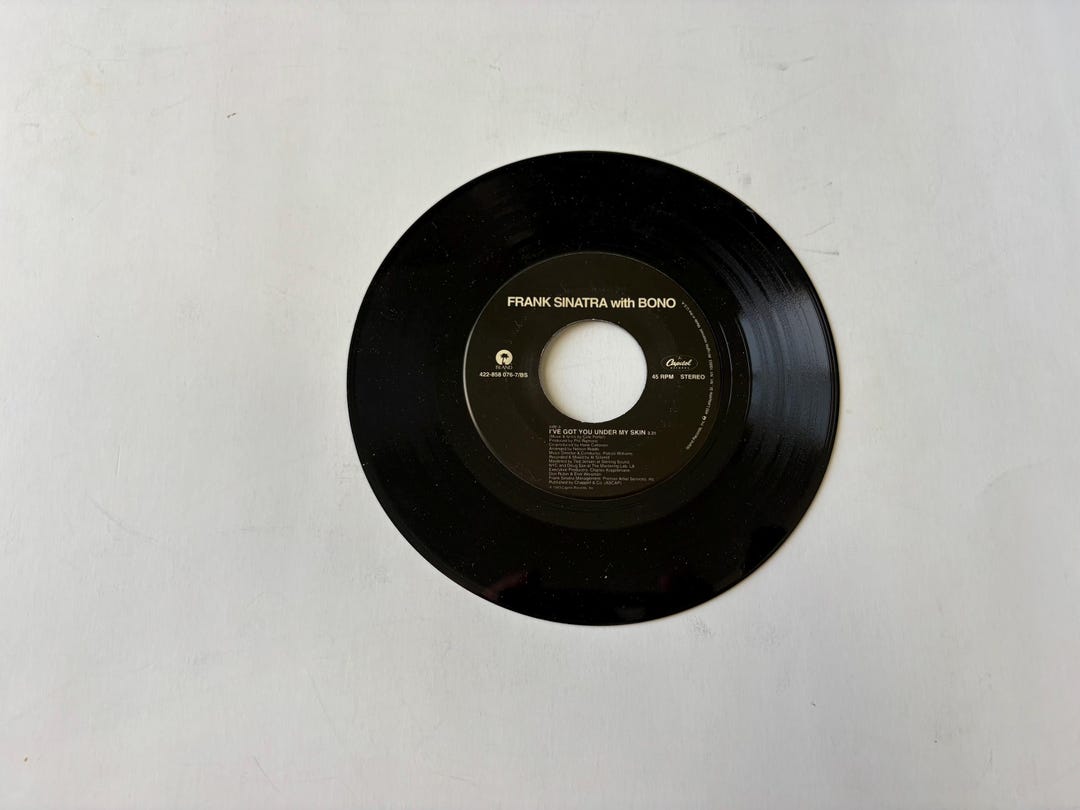 U2 - Frank Sinatra With Bono Vintage 45 Record: Capitol Records 1993 - Etsy