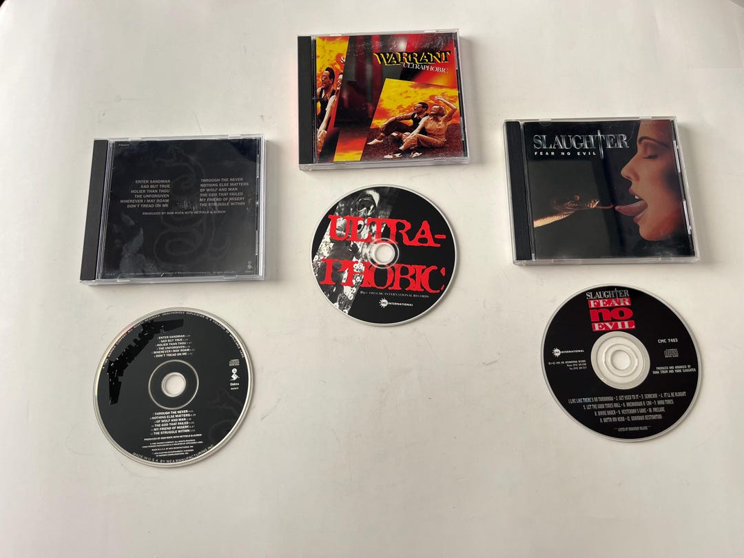 Slaughter, Warrant, Metallica CD Lot: Fear No Evil, Ultraphobic, Self ...