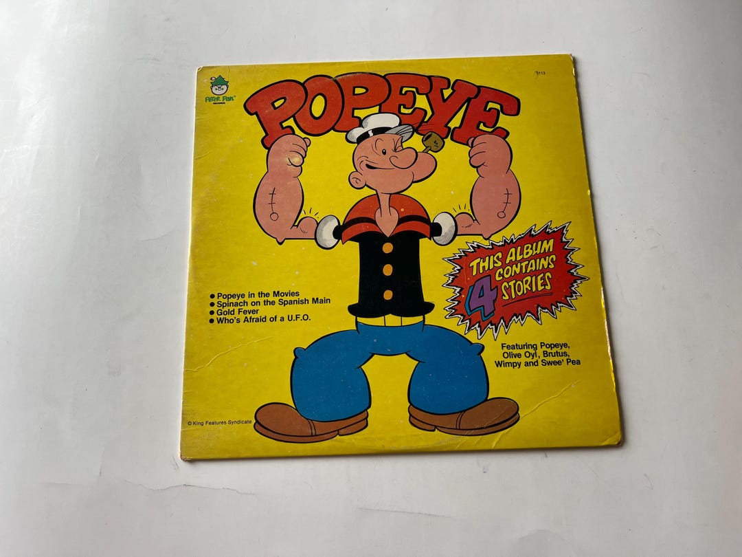 Popeye the Sailor Man Children Record LP 1113 Peter Pan Records 197 ...