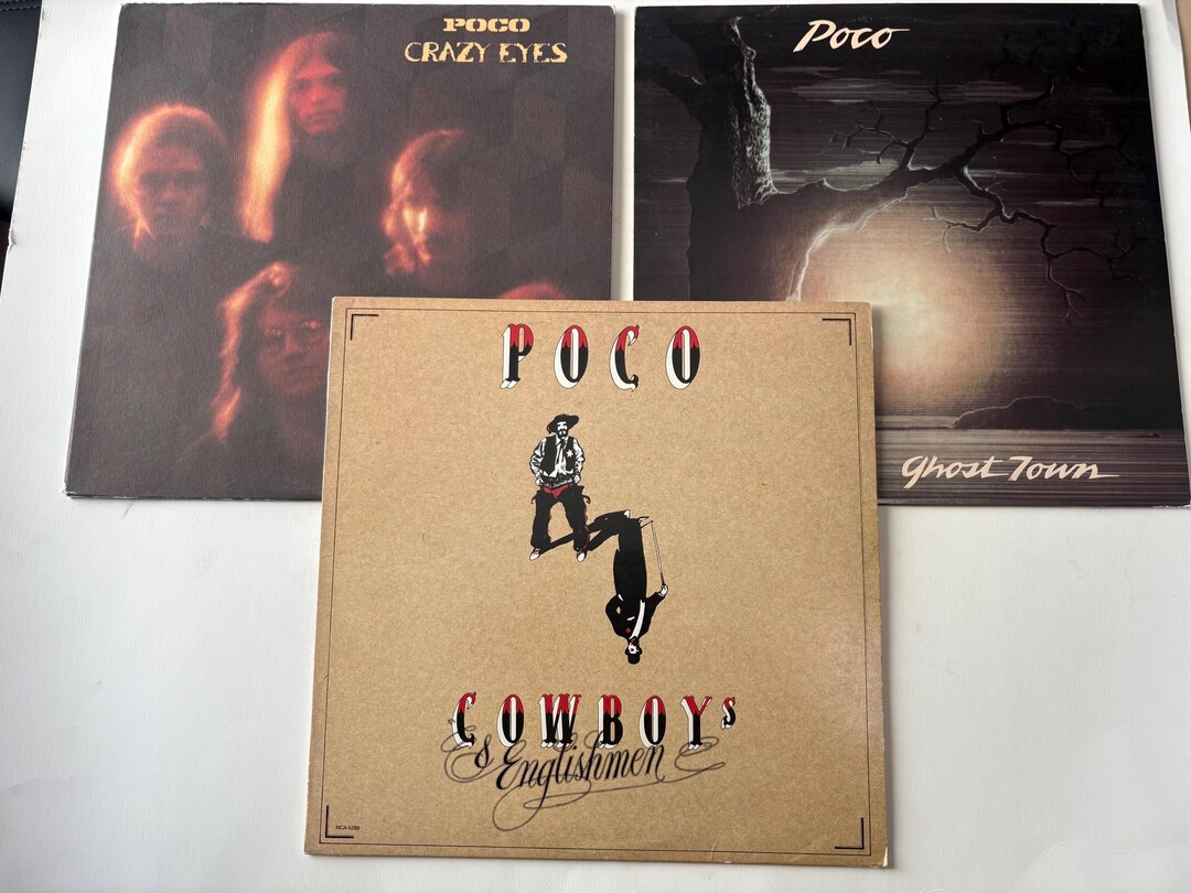Poco Vinyl Record Lot: Ghost Town - Cowboy's Englishmen, Crazy Eyes - Etsy