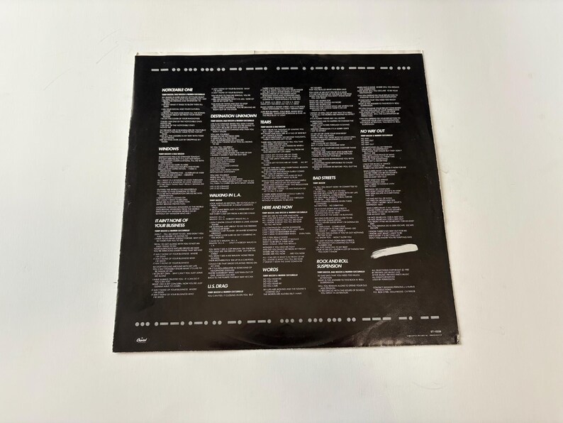 Missing Persons - Spring Session M Vinyl Record LP - 1982 Capital ...