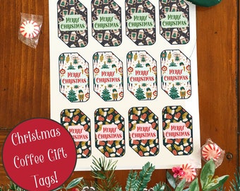 Merry Christmas Gift Tags Print at Home Set of 3 Christmas Tree and ...