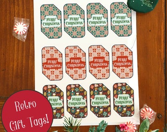Merry Christmas Gift Tags Print at Home Set of 3 Christmas Tree and ...