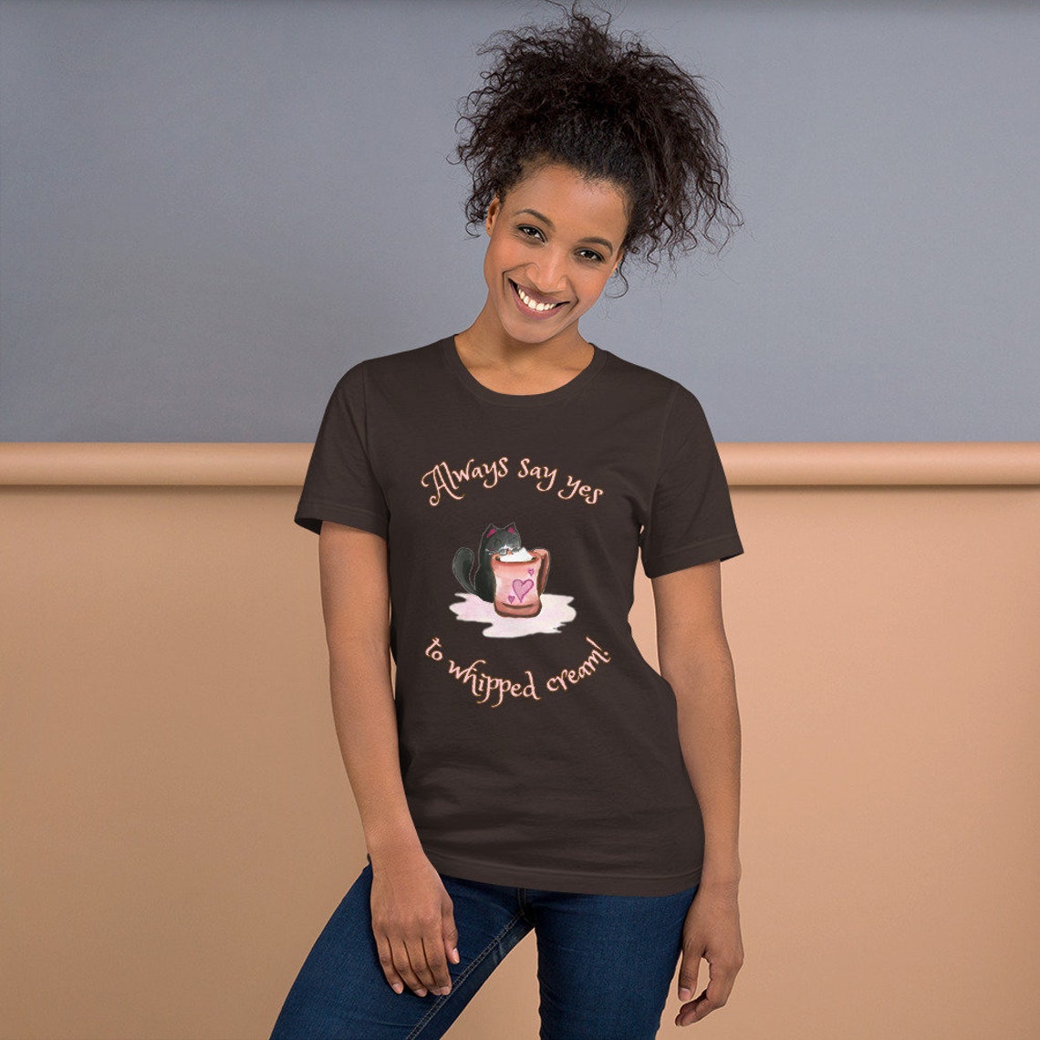 Shirt Cute Cat Gift for Her Cute Kitten Gift for Cat Mom Tshirt Gift ...