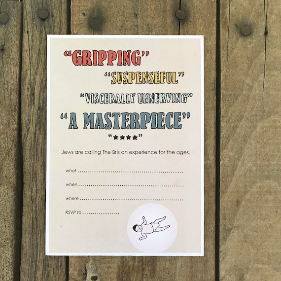 Set of 8 Bris Invitations Circumcision Jewish New Baby | Etsy